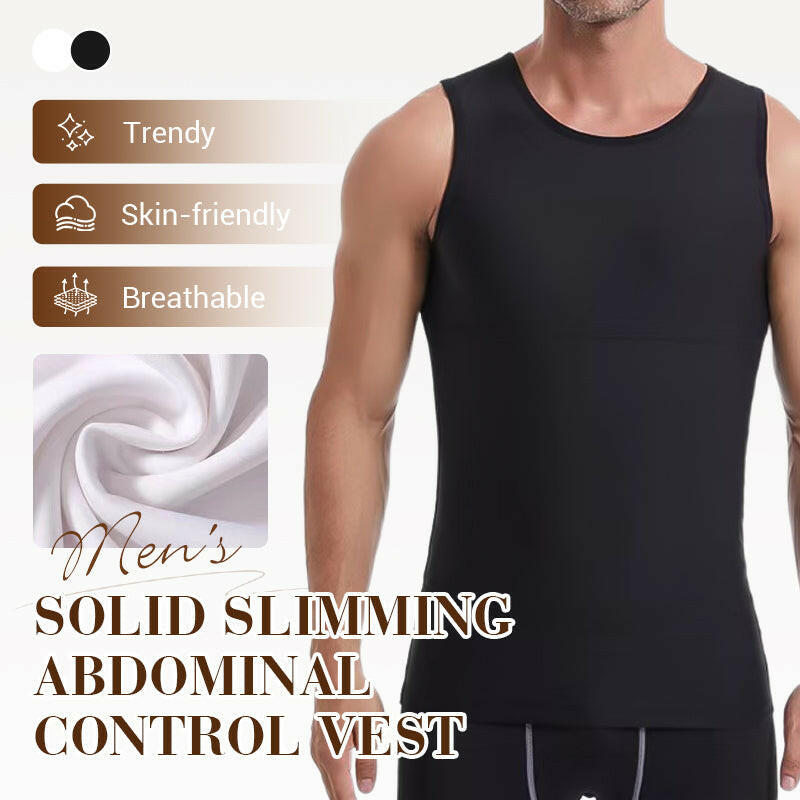 Men's Solid Slimming Abdominal Control Vest – loswie